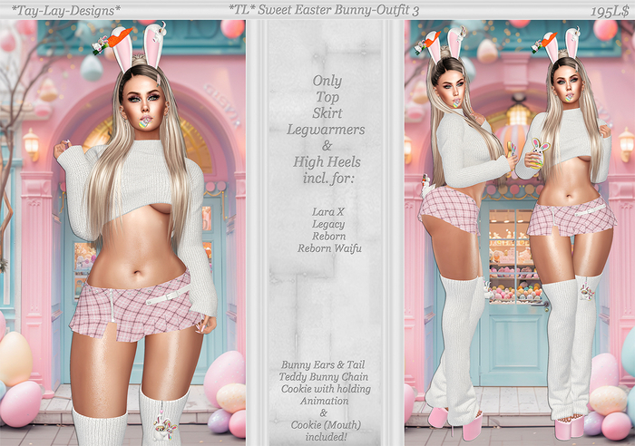 Second Life Marketplace - *Tay-Lay-Designs* Sweet Easter Bunny-Outfit 3